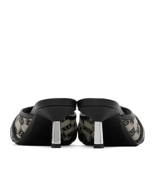 MISBHV Sasha Monogrammed Slip-on Heeled Sandals