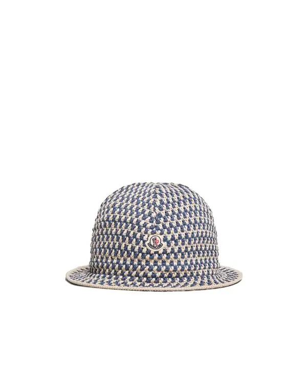 Moncler Crocheted Cotton Blend Bucket Hat