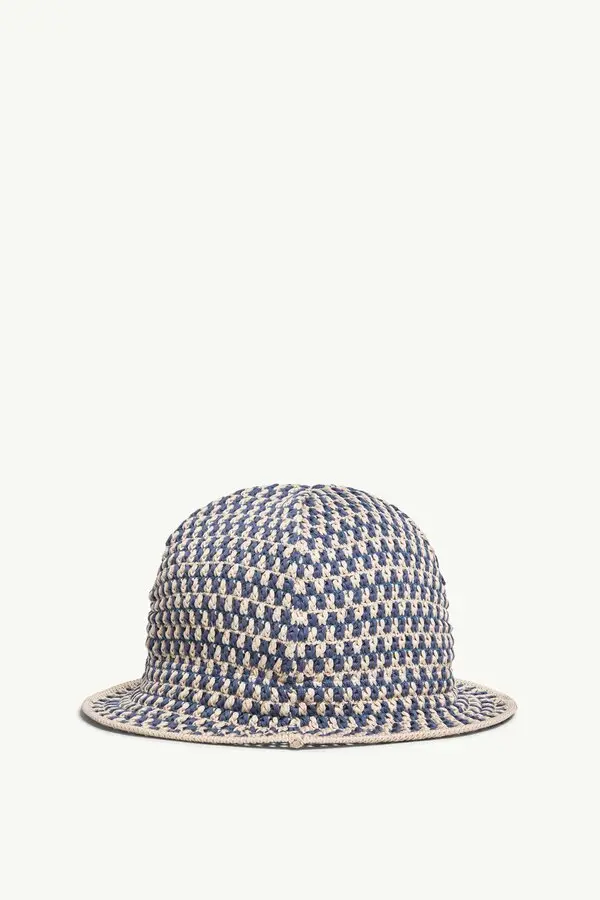 Moncler Crocheted Cotton Blend Bucket Hat