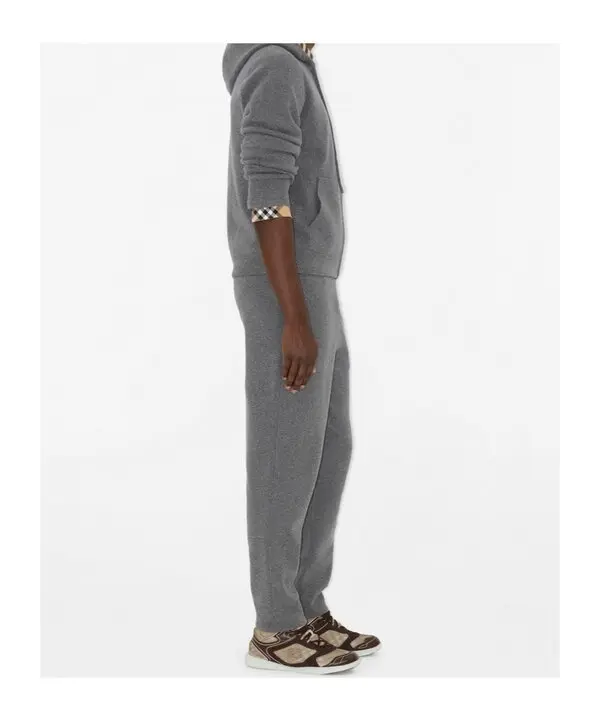 Burberry Zip-up Hooded Knitted Cardigan With Embroidered Equestrian Knight
