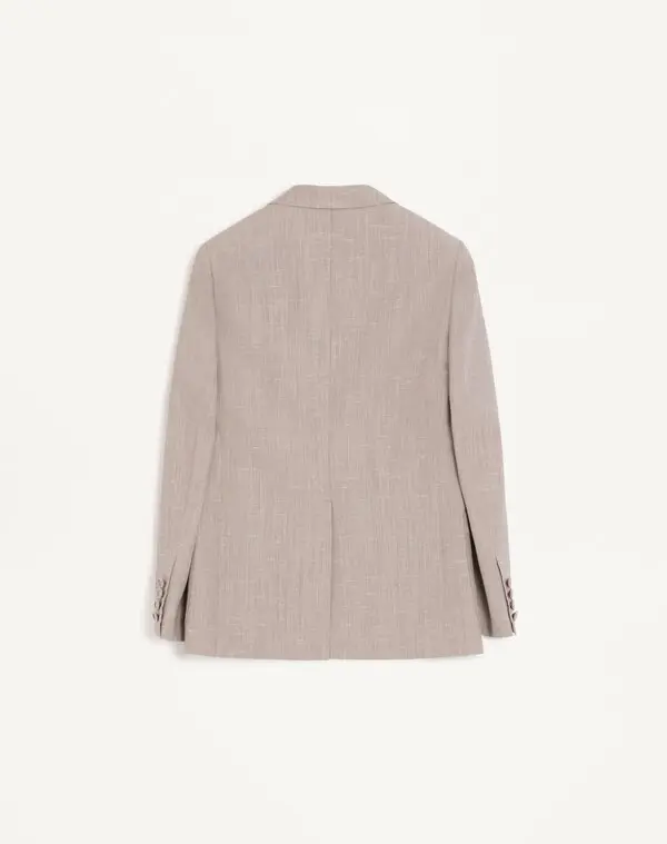 Valentino Garavani Single-breasted Jacket In Boutonné Wool