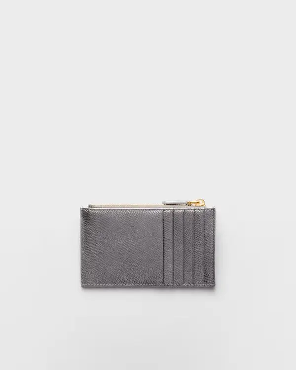 Prada Triangle-logo Zip-fastening Leather Card Holder