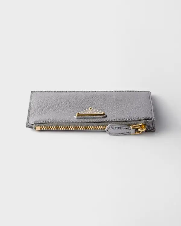 Prada Triangle-logo Zip-fastening Leather Card Holder