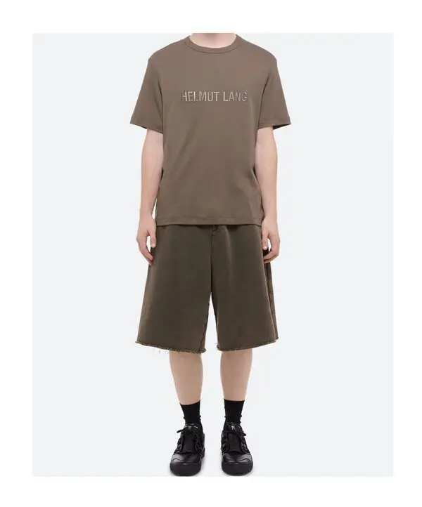 Helmut Lang Embroidered-logo T-shirt - Olive