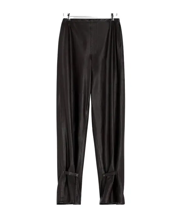 LEMAIRE Elasticated Waistband Leather Trousers