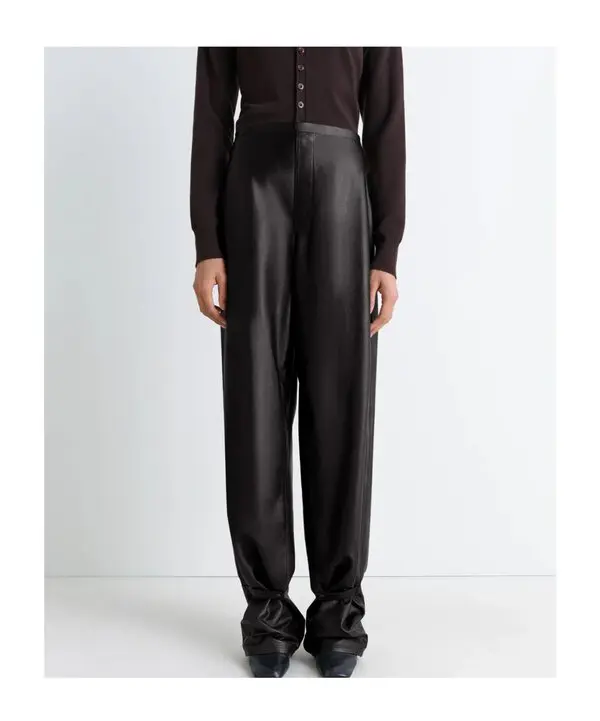 LEMAIRE Elasticated Waistband Leather Trousers