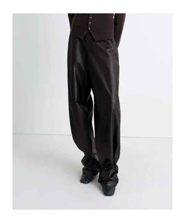 LEMAIRE Elasticated Waistband Leather Trousers