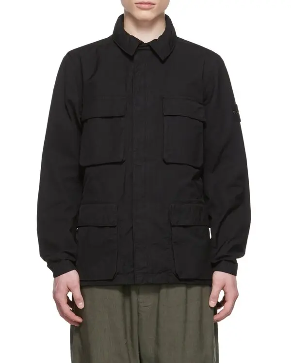 Stone Island Logo Patch Zipped Field Jacket