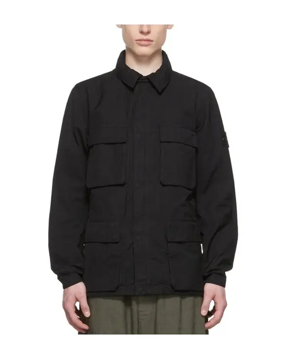 Stone Island Logo Patch Zipped Field Jacket