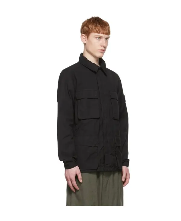 Stone Island Logo Patch Zipped Field Jacket