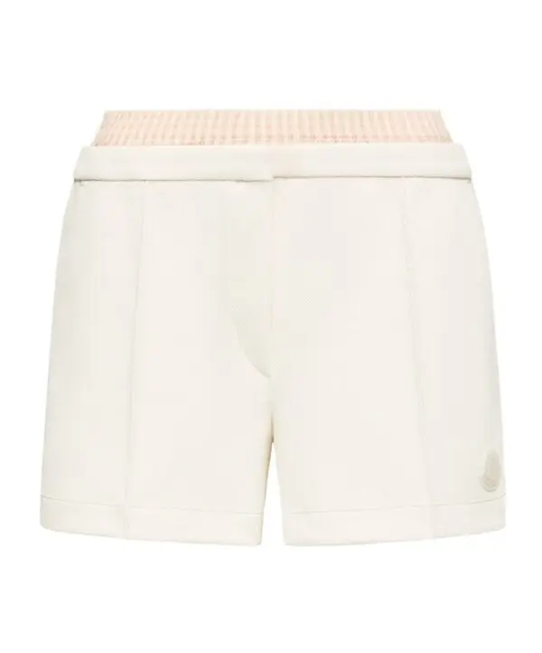 Moncler Layered-effect Vichy Cotton Blend Shorts