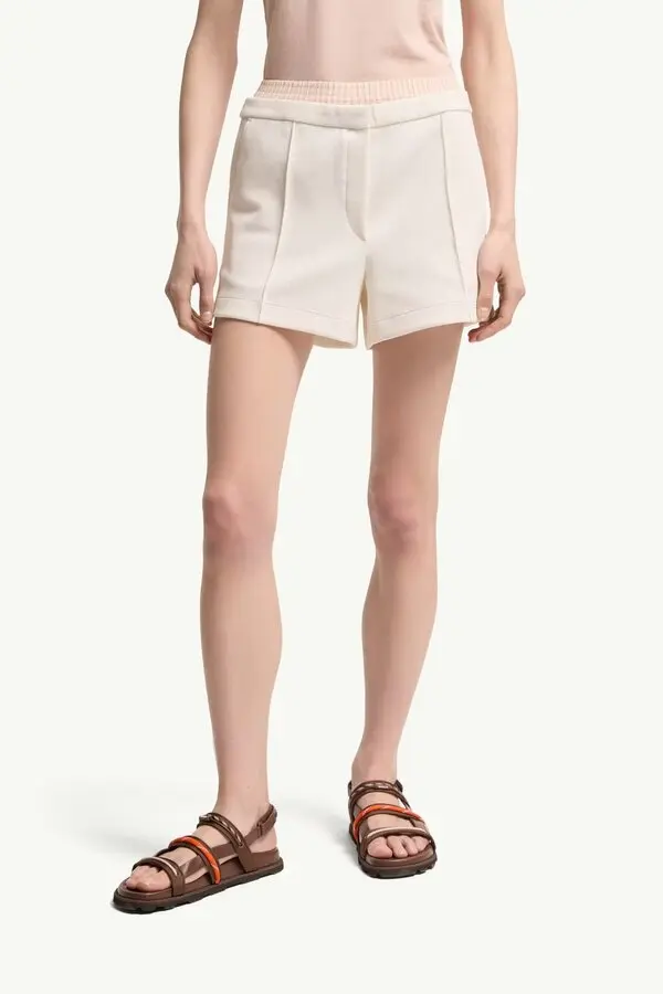 Moncler Layered-effect Vichy Cotton Blend Shorts