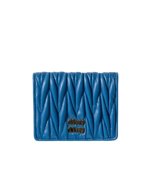 Miu Miu Small Matelassé Nappa Leather Wallet