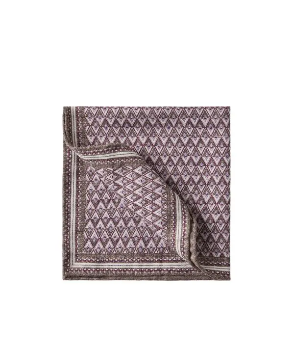 Brunello Cucinelli Geometric-pattern Silk Pocket Square