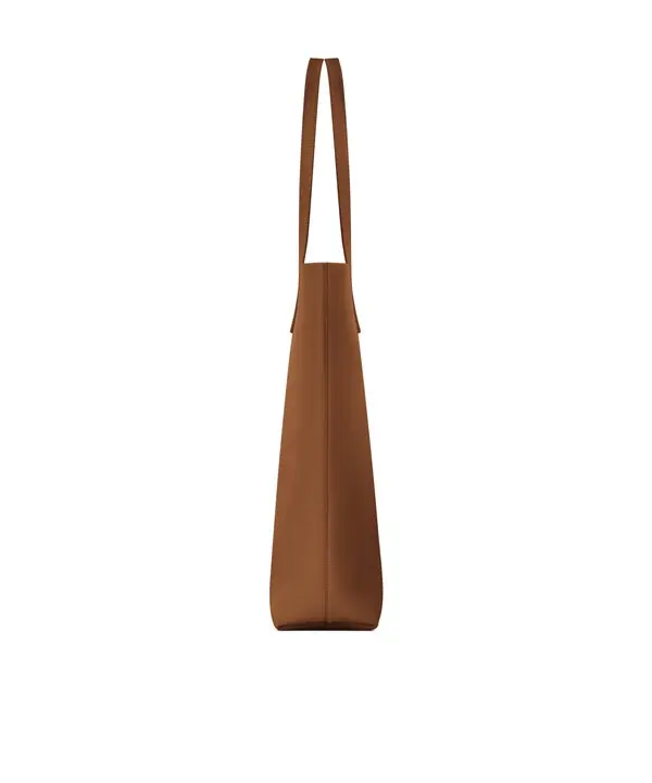 Saint Laurent Shopping Bag N/s In Supple Leather - Brick Red