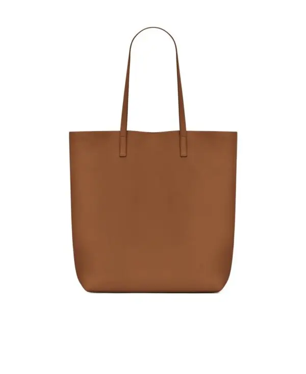 Saint Laurent Shopping Bag N/s In Supple Leather - Brick Red