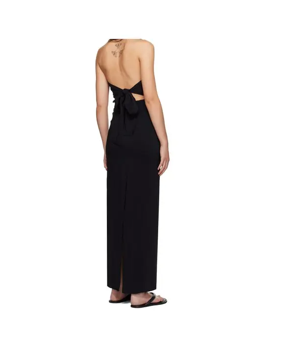 ST. AGNI Ruched Strapless Maxi Dress