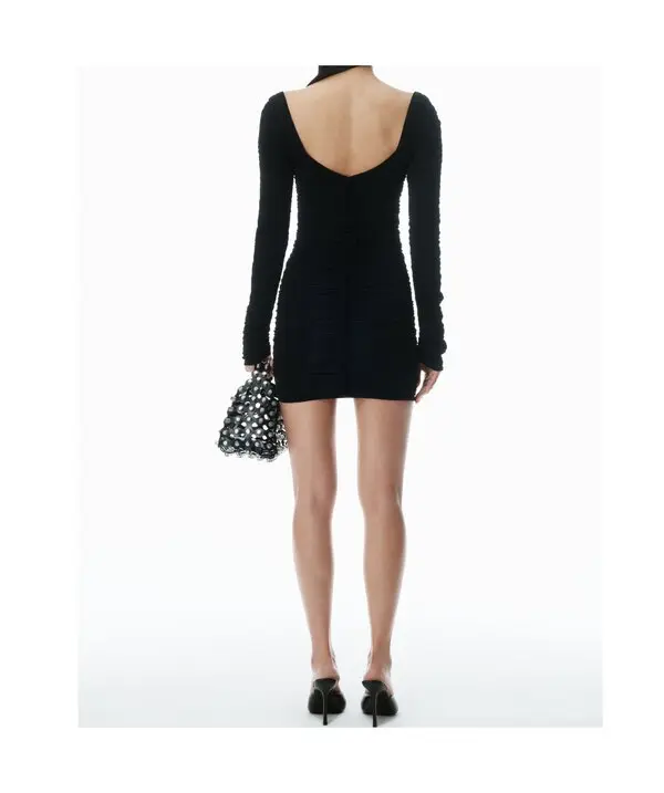 Alexander Wang Ruched Long Sleeve Mini Dress