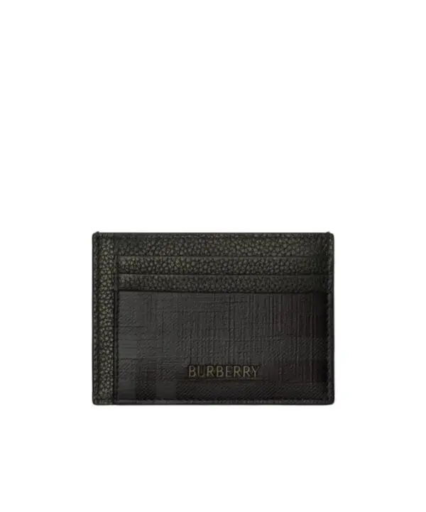 Burberry City Check Clip Card Case - Iron-gray