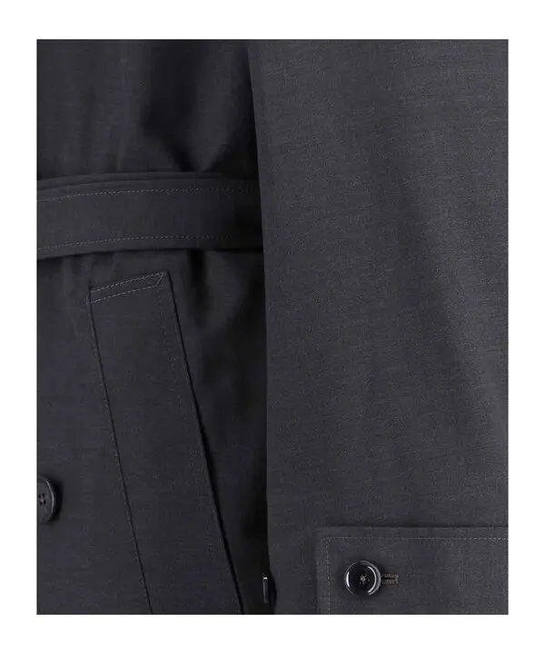 LEMAIRE Double-breasted Belted Trench Coat