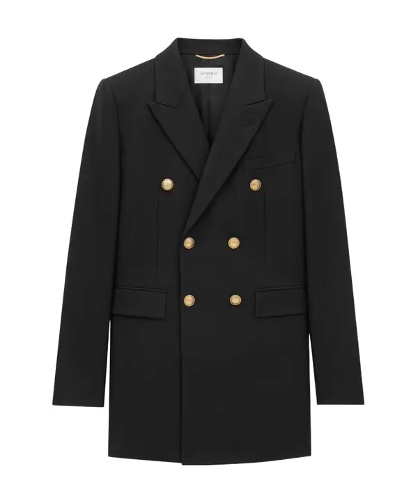 Saint Laurent Double-breasted Long-sleeved Jacket