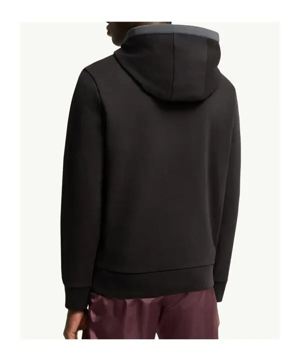 Moncler Brushed Cotton Logo Hoodie - Black