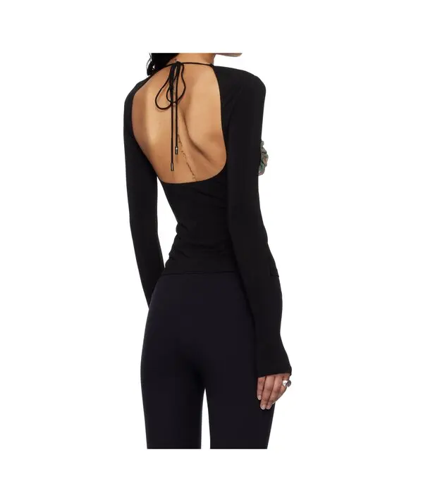 MARINE SERRE Paneled Long-sleeved Blouse