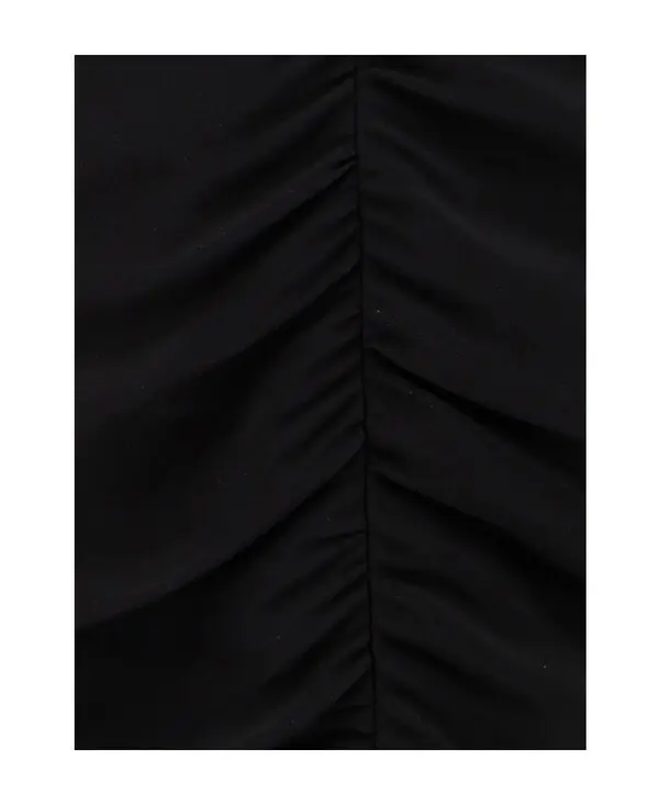 Alessandra Rich Long Sleeve Ruched Mini Dress