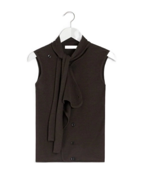 LEMAIRE Tie-neck Sleeveless Knitted Top
