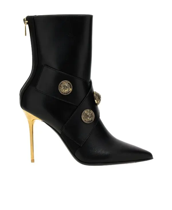 Balmain Embellished Pointed Toe Ankle Boots