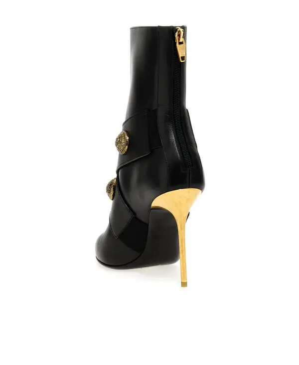 Balmain Embellished Pointed Toe Ankle Boots