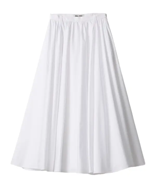 Miu Miu Poplin Maxi Skirt
