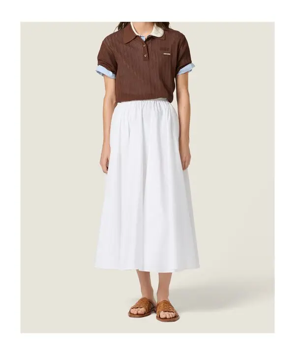 Miu Miu Poplin Maxi Skirt