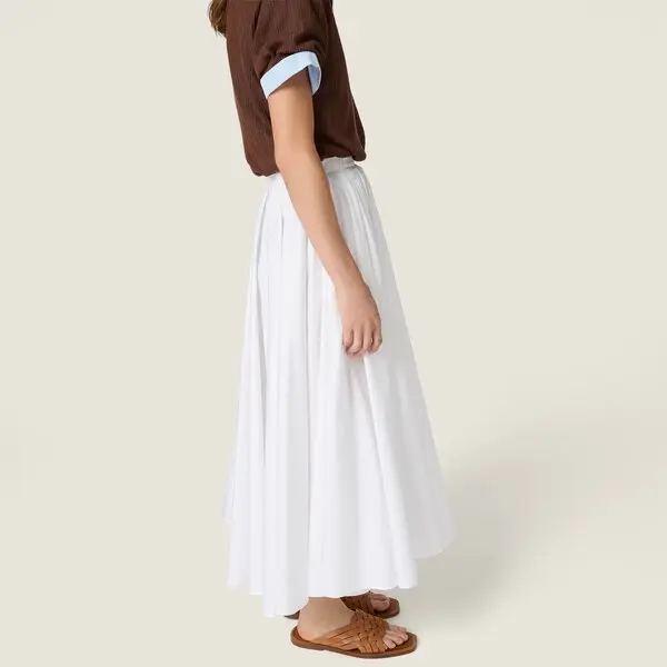 Miu Miu Poplin Maxi Skirt