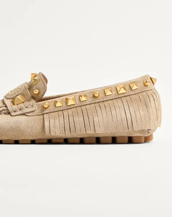 Valentino Garavani Rockstud Plaster Caster Square Toe Loafers
