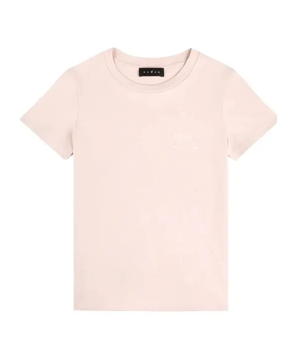 Hogan Logo Print Round Neck T-shirt - Pink