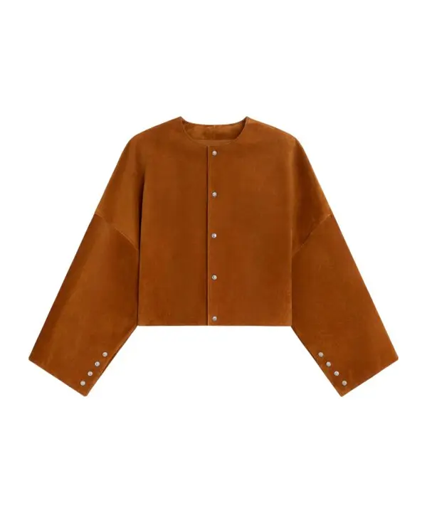 Celine Cardigan Jacket In Suede
