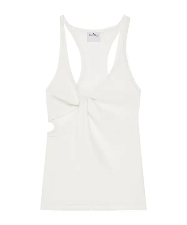 COURREGES Courrèges Twist 90's Rib Tank Top