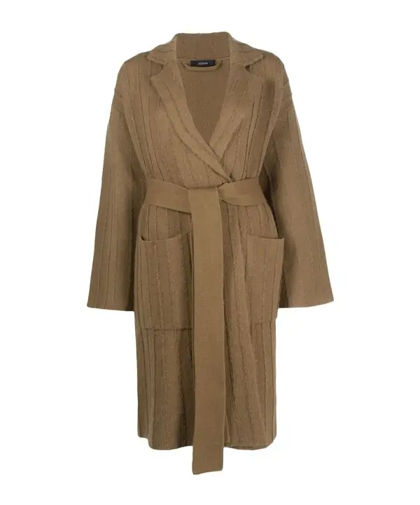 JOSEPH Striped Belted Coat
