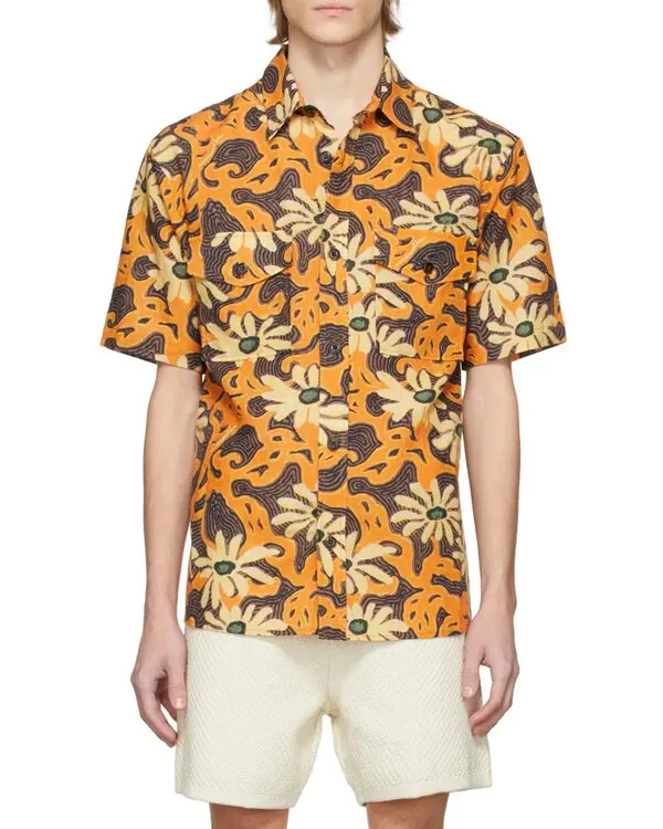 Nanushka Floral Printed Short-sleeved Shirt