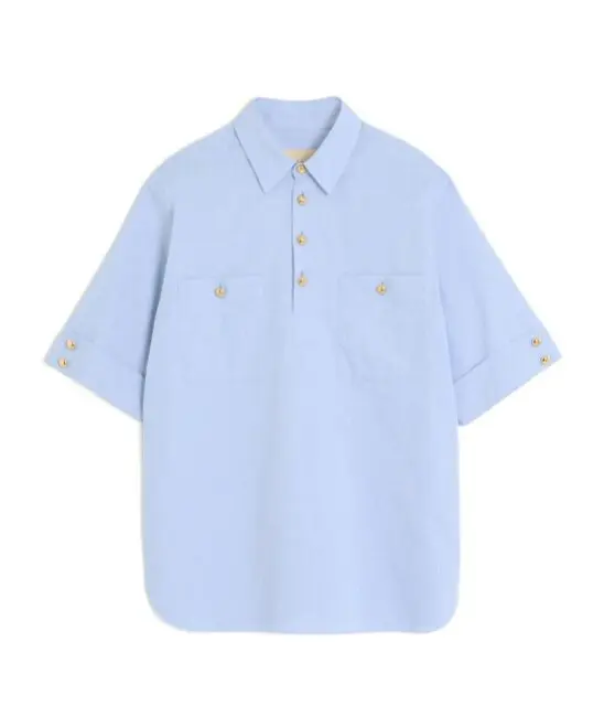 Valentino Garavani Oxford Cotton Polo Shirt