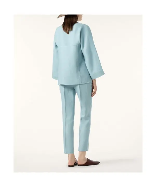 Loro Piana Stand Collar Embroidered Lace Trim Shirt