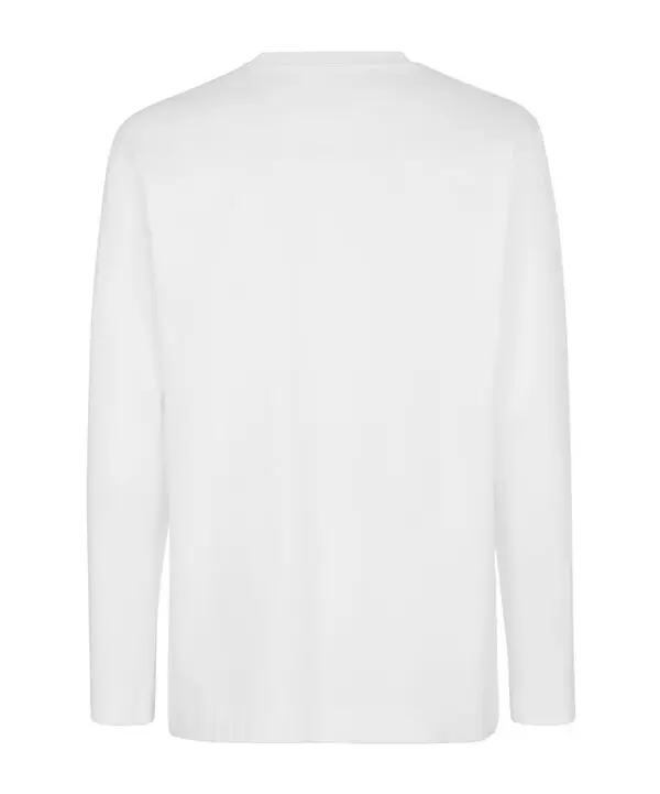 Fendi Ff Plaque Long Sleeved Crewneck T-shirt