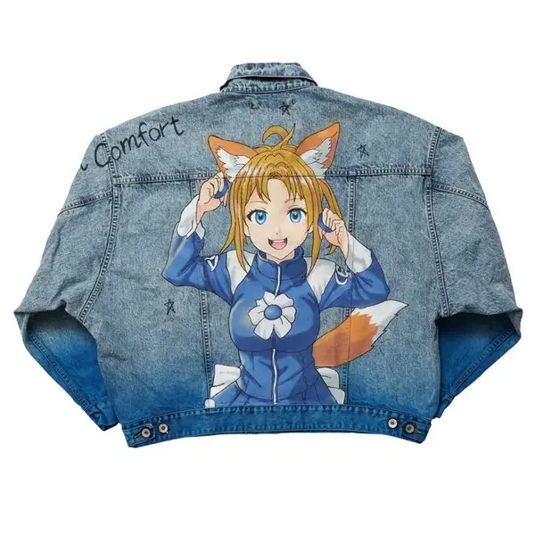 DOUBLET Anime Hand-printing Denim Jacket