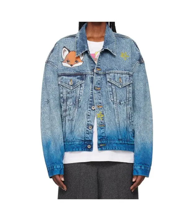 DOUBLET Anime Hand-printing Denim Jacket