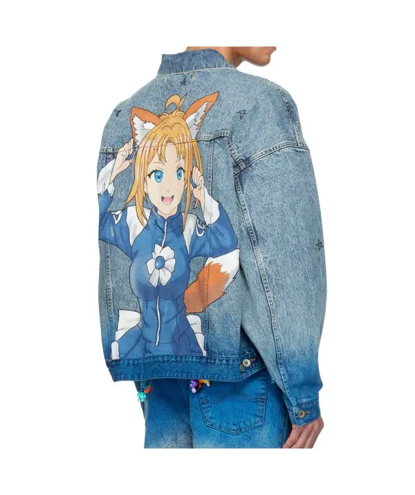 DOUBLET Anime Hand-printing Denim Jacket