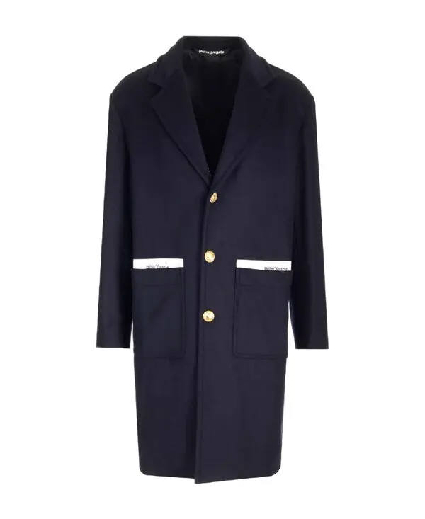 Palm Angels Single-breasted Mid-length Coat