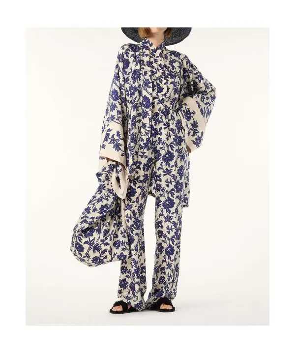 Loro Piana High-waisted Floral Print Casual Pants