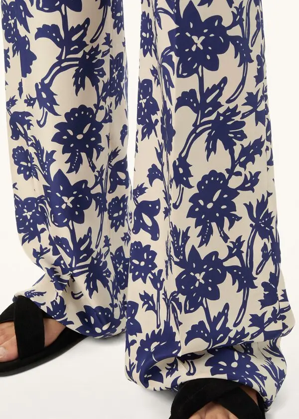 Loro Piana High-waisted Floral Print Casual Pants
