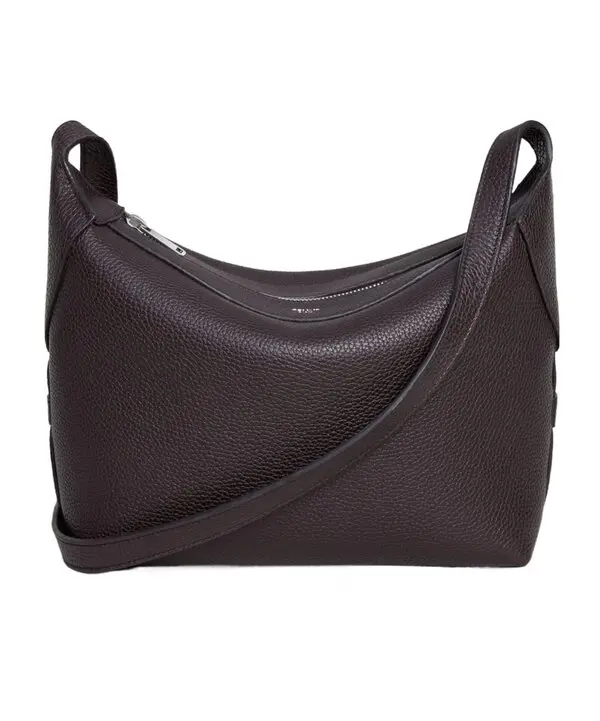 Celine Crossbody Bag Harry In Grained Calfskin - Espresso